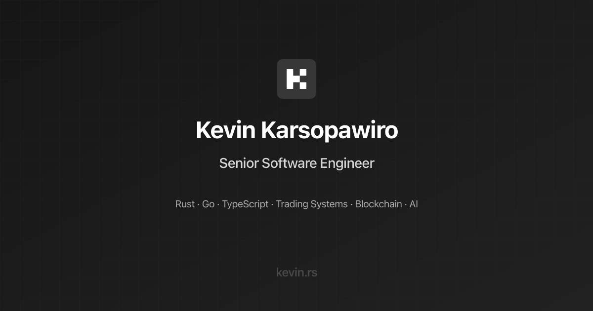 Kevin Karsopawiro | Senior Software Engineer